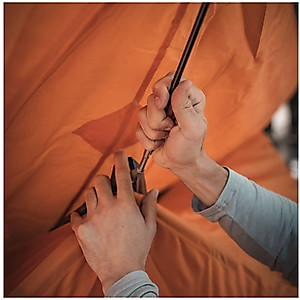 Gazelle T4 Plus Extra Large 4 to 8 Person Portable Pop Up Outdoor Shelter Camping Hub Tent with Rain Fly & Extended Screened In Sun Room, Orange