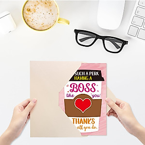 ceiba tree Happy Boss's Day Card with Envelopes Boss Gratitude Notecard Thanks for All You Do Card for Boss Lady Leader Employer Men Women