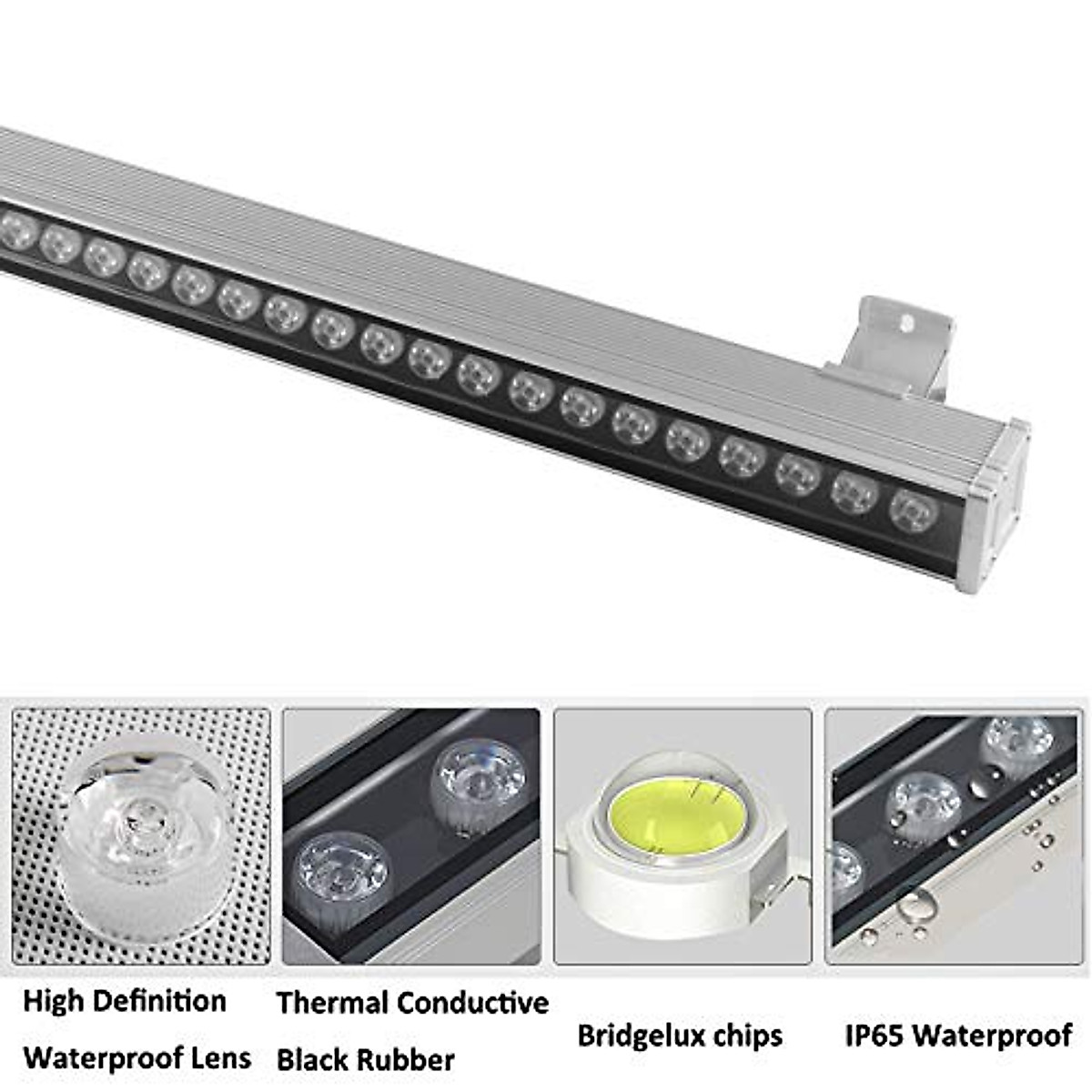 JSN&PC LED Wall Washer 36W IP65 Waterproof Outdoor Light for Advertising Boards, Billboard,Building Commercial Lighting (Blue)