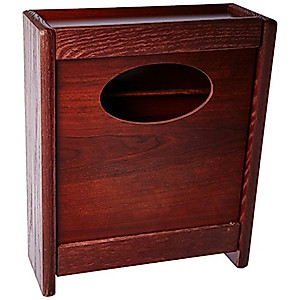 Wooden Mallet Combo Towel Dispenser and Glove/Tissue Holder, Mahogany