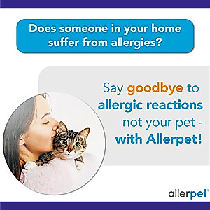 Allerpet Multi-Pet Dander Remover with FREE Application Mitt & Sprayer - Best Pet Dander Remover for Allergens - For Dog/Cat Dry Skin Treatment - Made in USA - (12oz)