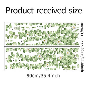 Hanging Vine Ivy Daisy Wall Decals Flower Wall Stickers Bedroom Living Room TV Wall Door Decor Murals (Hanging Vine Ivy Daisy)
