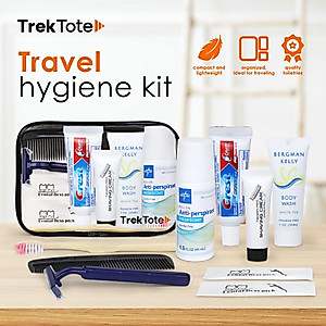 10-Piece Travel Toiletries Kit – TSA Approved Hygiene Set with Lightweight, Compact Toiletry Bag – Essential Toiletries Set for Men and Women – Portable, Reusable, and Perfectly Sized for Easy Packing