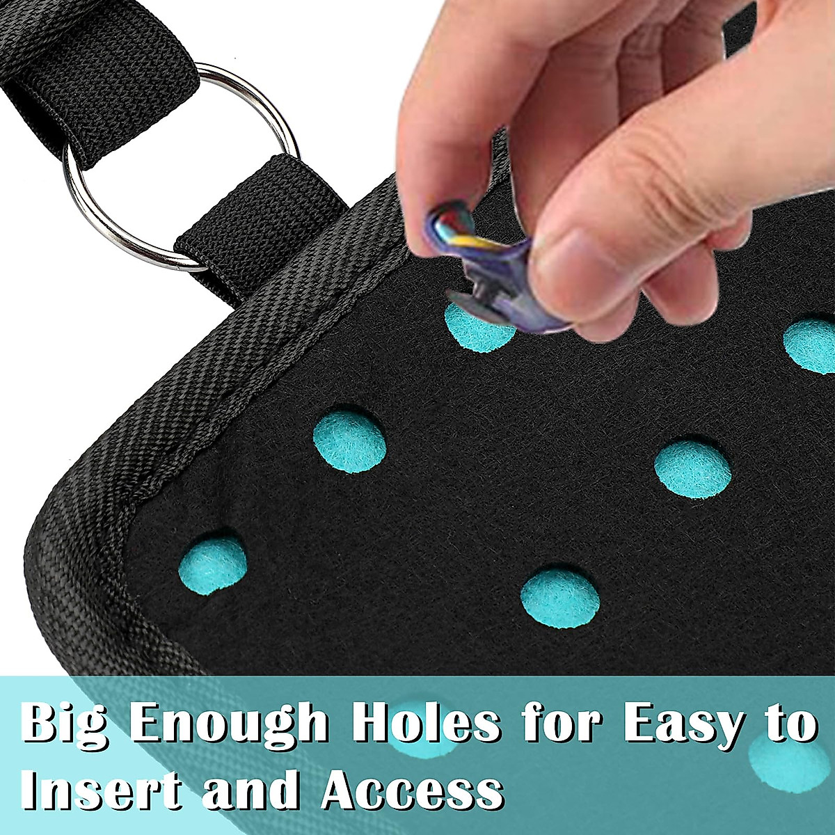 JUXYES Shoe Charms Organizer Wall Hanging Collection Holder, 6 Loose-leaf Board Pieces Croc Shoe Charms Display Hanging Decoration Croc Charms Collection Storage Organizer