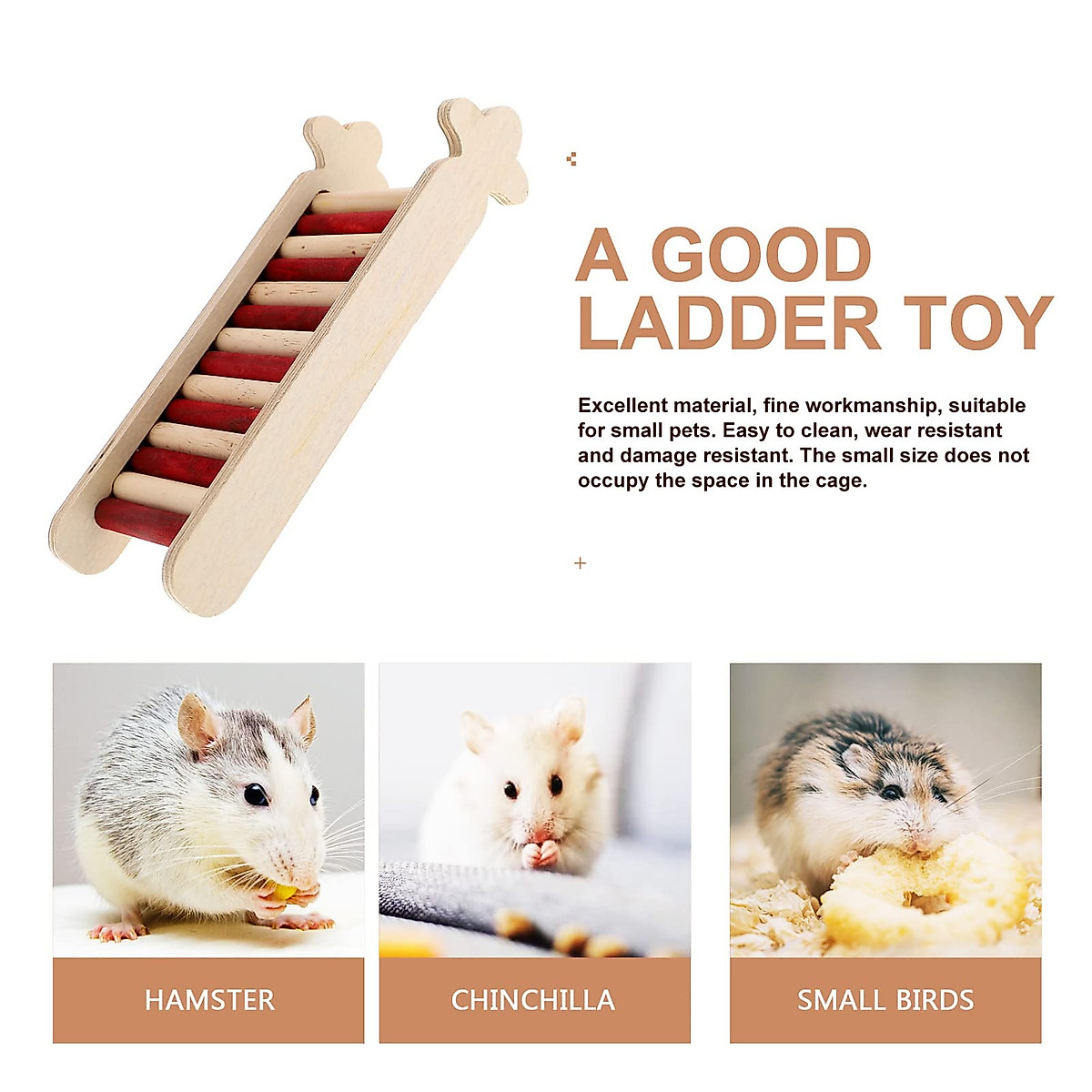 Hamster Climbing Ladder Pet Ladder Toy Ladder Plaything Decorative Ladder Toy Chinchilla Ladder Interesting Hamster Ladders Decorative Hamster Ladder Hamster Accessory