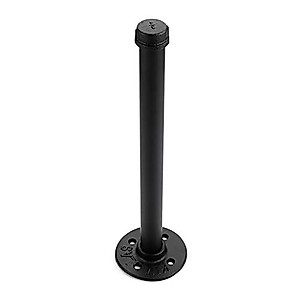 Sumnacon 4 Pcs 12 Inch Industrial Pipe Clothes Bar - Heavy Duty Rustic Metal Coat Hanger with Screws, Wall-Mounted Garment Holder Rack for Bedroom Bathroom Wardrobe Boutique Clothing Store, Black