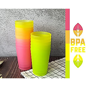Children'S Cup-12 Sets Of Children'S Plastic Cups-10oz Children'S Juice Cup-Party Cup-Water Cup-Picnic Cup-Dishwasher Safe-Bpa Free Cup-4 Bright Colors-Suitable For Bright Children And Toddlers