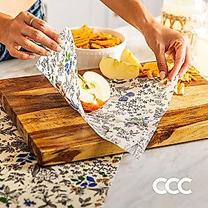 Reusable Silicone Food Storage Bags Bundle, 15 Pack | Includes 35oz Medium Food Preservation Bags set of (4), Beeswax Wrap Set of (3), Silicone Stretch Lids Set of (6), Bag Holder & Cotton Storage Bag as Packaging