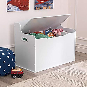 KidKraft Fill with Fun Toy Box- Wooden Toy Box Bench - White