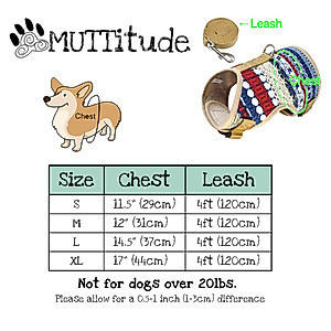 Muttitude Dog Harness & Leash Set for Small Breeds (Extra Large, Goa)
