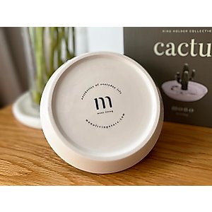 mono living Ceramic Cactus Ring Holder, Jewelry Tray, Ring Dish, Cute Tropical Decor, Trinket Rack, Christmas Thanksgiving Birthday Gift for Women