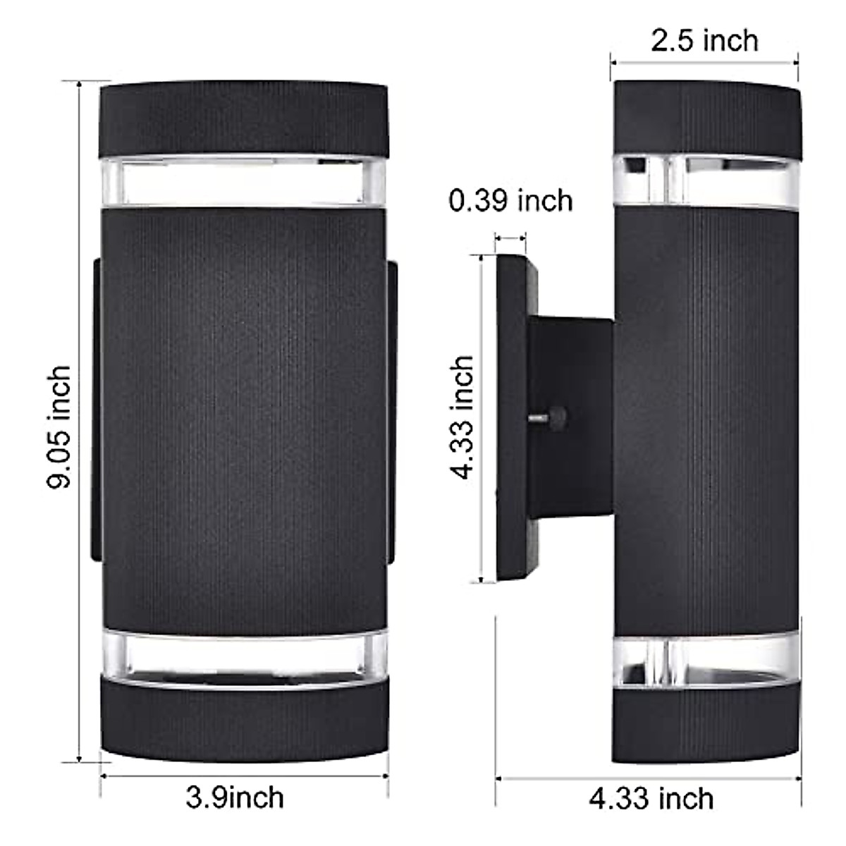 Rosykite Outdoor Wall Lights, Dusk to Dawn Outdoor Lighting Fixtures Wall Mount - Front Door Lights 6000k - Up Down Light Fixture for Porch, Patio, Garage