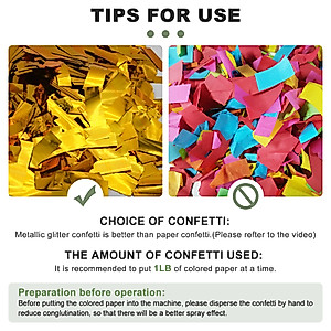 Epidioxi Confetti Launcher Professional confetti shooter wireless remote for Special Event, Parties, Club, Wedding, Concerts (without lights)