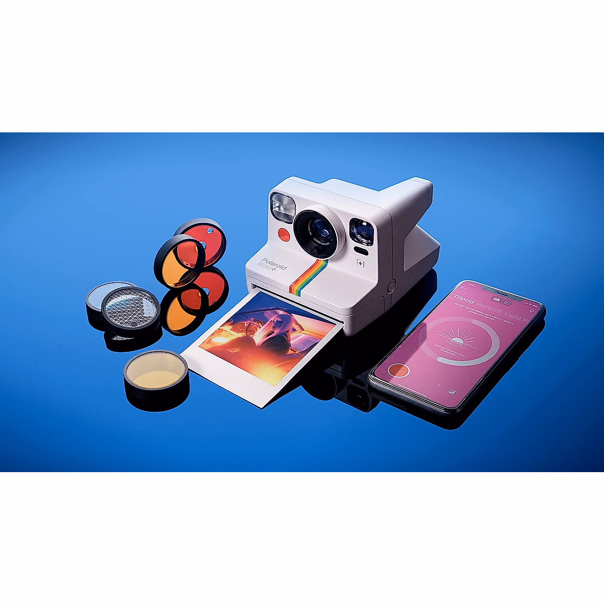 Polaroid Now+ White (9062) - Bluetooth Connected I-Type Instant Film Camera (Renewed)