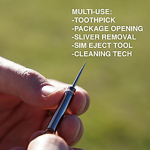 DAILYCARRYCO. TiPick Titanium Toothpick Keychain Holder - Portable Metal Travel Toothpick - Reusable EDC Micro Toothpick - Compact & Convenient - Carry On-the-Go - Titanium Construction, Merlot