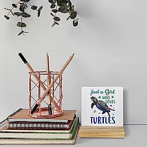 Sea Turtle Decor,Sea Turtle Gifts,Turtle Table Wood Plaque Sign,Turtle Decorations for Home,Sea Lovers Turtles Lovers Girls Gifts