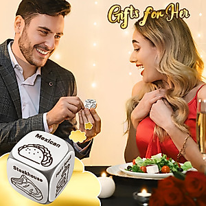 Fathers Day Dad Gifts Easter Basket Stuffers for Adults, Gifts for Him Her, Date Night Couple Gifts for Boyfriend Girlfriend, Winzwon Food Decider Dice Anniversary Wedding Birthday Gifts for Men Women