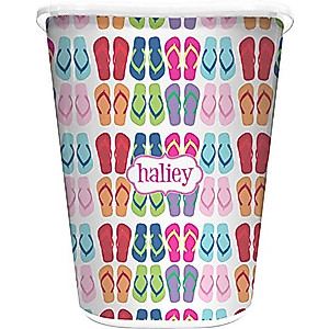 RNK Shops Flipflop Waste Basket - Single Sided (White) (Personalized)