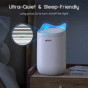 Mini Dehumidifier for Bathroom, Afloia Q3 Portable 20oz Dehumidifiers for 200 Sq.ft Auto-Off Compact Quieter Lighter Peltier Dehumidifier for Small Spaces [Cat Ear Design]