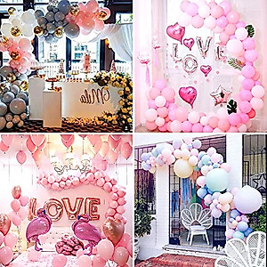 IDAODAN Balloon Arch Decorating Strip Kit, Reusable 32Ft Balloon Tape Strips, 2pc Tying Tool,200 Dot Glue,2 Roll Ribbon & 20pc Flower Clips for Party Wedding Birthday Festival Anniversary DIY Decorations