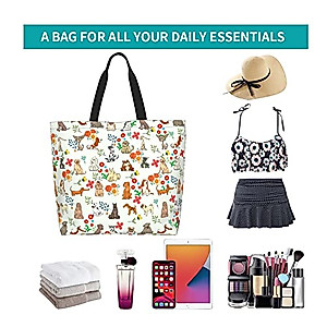 IJQRVJ Zombie Canvas Tote Bag Large Women Casual Shoulder Bag Handbag,Dead Man Walking in Dark Halloween Picture,Reusable Multipurpose Shopping Grocery Bag for Outdoors,Red