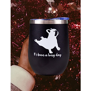 EBE EmmasbyEmma French Bulldog Gifts for Women, Frenchie Lovers Gifts for Women, French Bulldog Yoga, Frenchie Gifts for Women, French Bulldog Lover Gifts, French Bulldog Tumbler