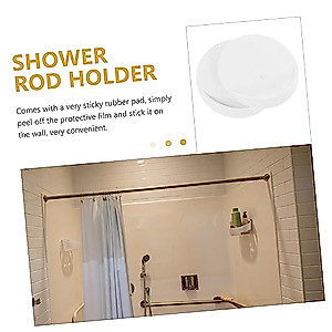 DOITOOL 6 Pcs Pole Hanger Adjustable Curtain Rod Window Hooks Shower Bar for Curtain Shower Rod Tension Shower Curtain Rod Tension Rod Shower Curtain Rod Brackets Curtain Support Racks Rod