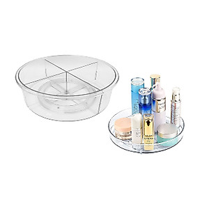 Sedmoon Lazy Susan Cabinet Organizer 2 Pack (12''&9''), Rotating Spice Rack Kitchen Storage Cosmetic Makeup Organizers for Pantry, Countertop, Fridge, Vanity, Bathroom
