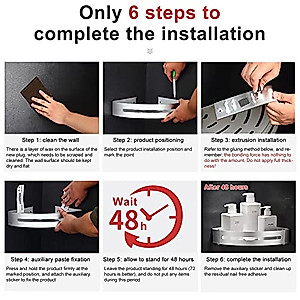 Bathroom Corner Shower Caddy，Adhesive or Screw Fixing Shower Shelf, Aluminum Storage for Bathroom Kitchen 2-Pack