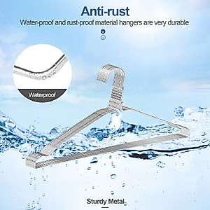 SPECILITE Wire Hangers 100 Pack, Metal Wire Clothes Hanger Bulk for Coats, Space Saving Metal Hangers 16.7 Inch Ultra Thin Non Slip with Groove, for Standard Size Suits, Shirts, Pants, Skirts-Silver