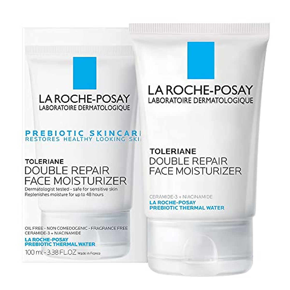 La Roche-Posay Toleriane Double Repair Face Moisturizer, Daily Moisturizer Face Cream with Ceramide and Niacinamide for All Skin Types, Oil Free, Fragrance Free