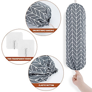 SWISSELITE 2Pcs Plastic Bag Holder, Wall Mount Plastic Bag Organizer, Large Grocery Bag Storage Dispenser, 22x9 in