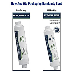 2-Pack Garden Hose Filter for Filling Hot Tub/Spa, Reduces Heavy Metals, Sediment and Odor, Fast Flow Filter Fits Standard 3/4'' Garden Hose Thread