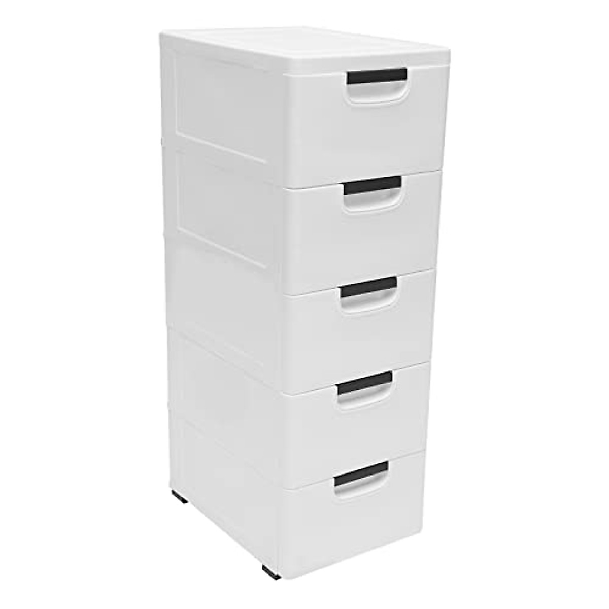 Plastic Drawers Dresser, 5 Drawer Stackable Vertical Clothes Storage Cabinet, Bedroom Tall Small Chest Closet, Organizer Unit for Hallway Entryway, Home Furniture