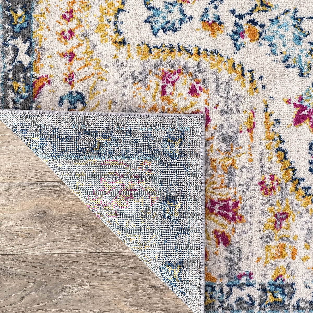 Rugshop Vintage Distressed Bohemian Area Rug 5' x 7' Gray