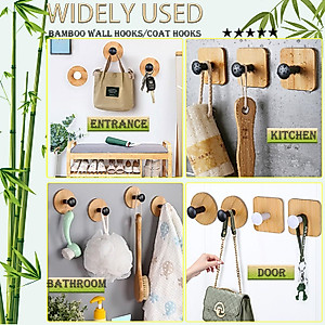 BeiLeiNiceHK Wall Hooks for Hanging Heavy Duty, Sticky Coat Heavy Duty Hooks for Hanging,4 Pieces Small Decorative Adhesive Wall Hooks for Clothes,Backpack,Key,Hat