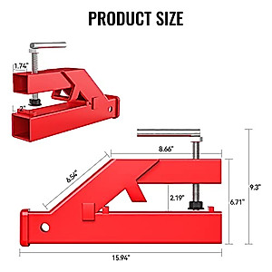 Sulythw Clamp On Trailer Hitch 2" Ball Mount Receiver Adapter for Tractor Bucket Kubota