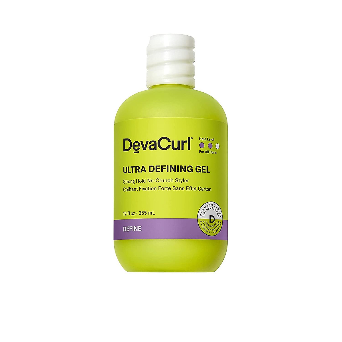 DevaCurl Ultra Defining Gel Strong Hold No-Crunch Styler, Bright Breeze, 12 fl. oz.