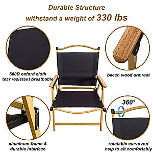 Kweetle Foldble Camping Chair Kermit Chair Beach Chair Outdoor Furniture Aluminum Portable Folding Camping Chair for Camping Picnic Park
