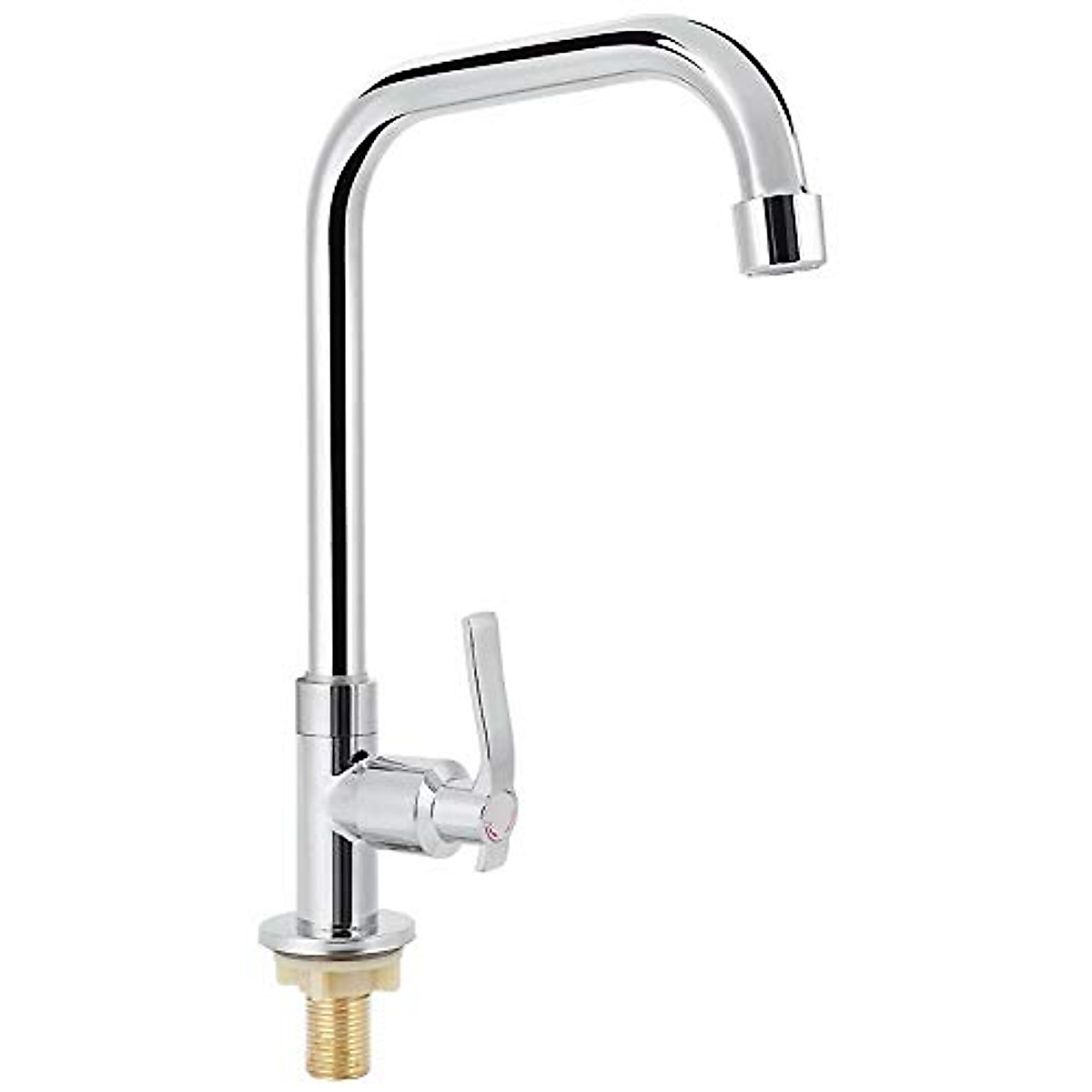 Water Faucet,360 Degree Swivel Spout Kitchen Sink Faucet Cold Water Mixer, Modern Lead-Free Commercial Bar Sink Faucet fit for 1 hole Single Handle Faucet Anti-Rust