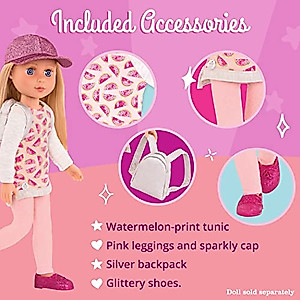 Glitter Girls - Head To Toe Glimmer Tunic & Leggings Deluxe Outfit - 14-inch Doll Clothes & Accessories Toys,Pink