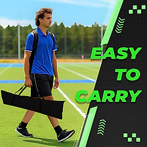 HomGarden 12' x 6' Portable Soccer Goal Football Post Target Net Tournament Regulation Training Aid Ultimate Backyard Outdoor Kids Soccer Goal