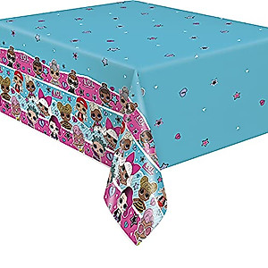 Multicolor LOL Surprise Rectangular Plastic Table Cover - 54"x84" (1 Count) | Durable & Easy-to-Clean, Perfect for Kids Birthday Parties & Special Occasions