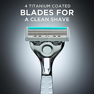 Wilkinson Sword Quattro Titanium Sensitive Razor Blade, 4 Count