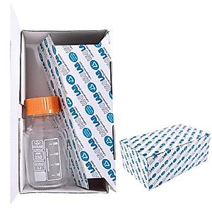 ISOLAB USA – Round Media Storage Bottle, 250ml, with GL 45 Screw Cap, Borosilicate 3.3 Glass, Pack of 2