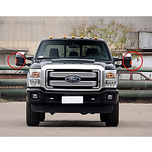 csslyzl LED Side Mirror Marker Lights Compatible with FORD F250 F350 F450 F550 Super Duty 2008-2015 Side Tow Mirror Turn Signal Light AMBER LED+LENS