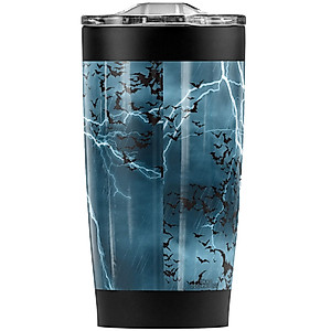 Batman Stormy Knight Lightning Stainless Steel Tumbler 20 oz Coffee Travel Mug/Cup, Vacuum Insulated & Double Wall with Leakproof Sliding Lid