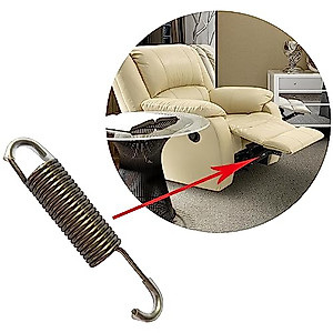 GZsenwo (2 Pieces) 3-5/8" Stainless Steel Replacement Recliner Sofa Mechanism Tension Spring - Long Neck Hook