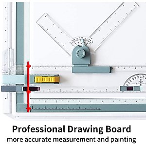 Frylr Inch A3 Drawing Board Drafting Table Multifunctional Drawing Board Table with Clear Rule Parallel Motion and Angle Adjustable Measuring System