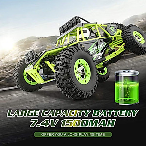 GoolRC WLtoys 12428 RC Car, 1/12 Scale 4WD 50km/h High Speed RC Rock Crawler, 2.4Ghz Remote Control Off Road Truck for Adults & Kids